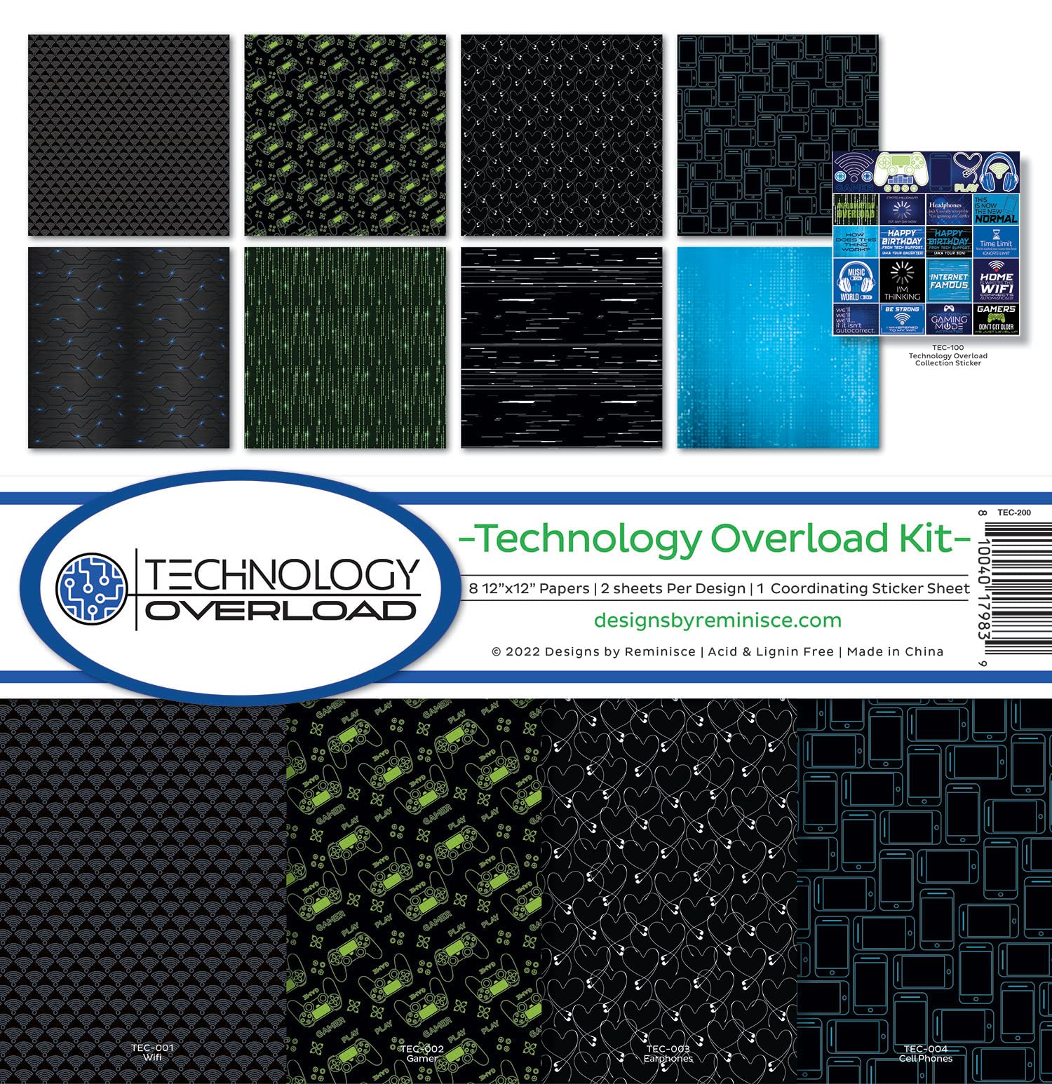 Amazon.com: Reminisce Technology Overload Scrapbook Collection Kit ...