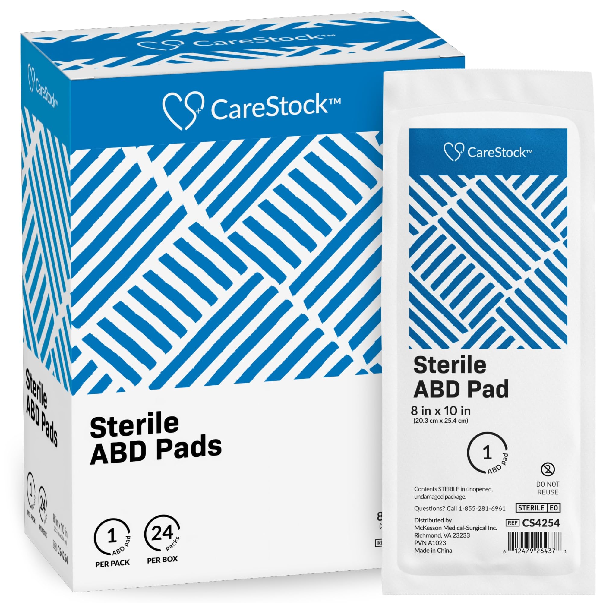 Abdominal Pads 8x10 in [24-Pack] Sterile ABD Pads, Extra Absorbent ...