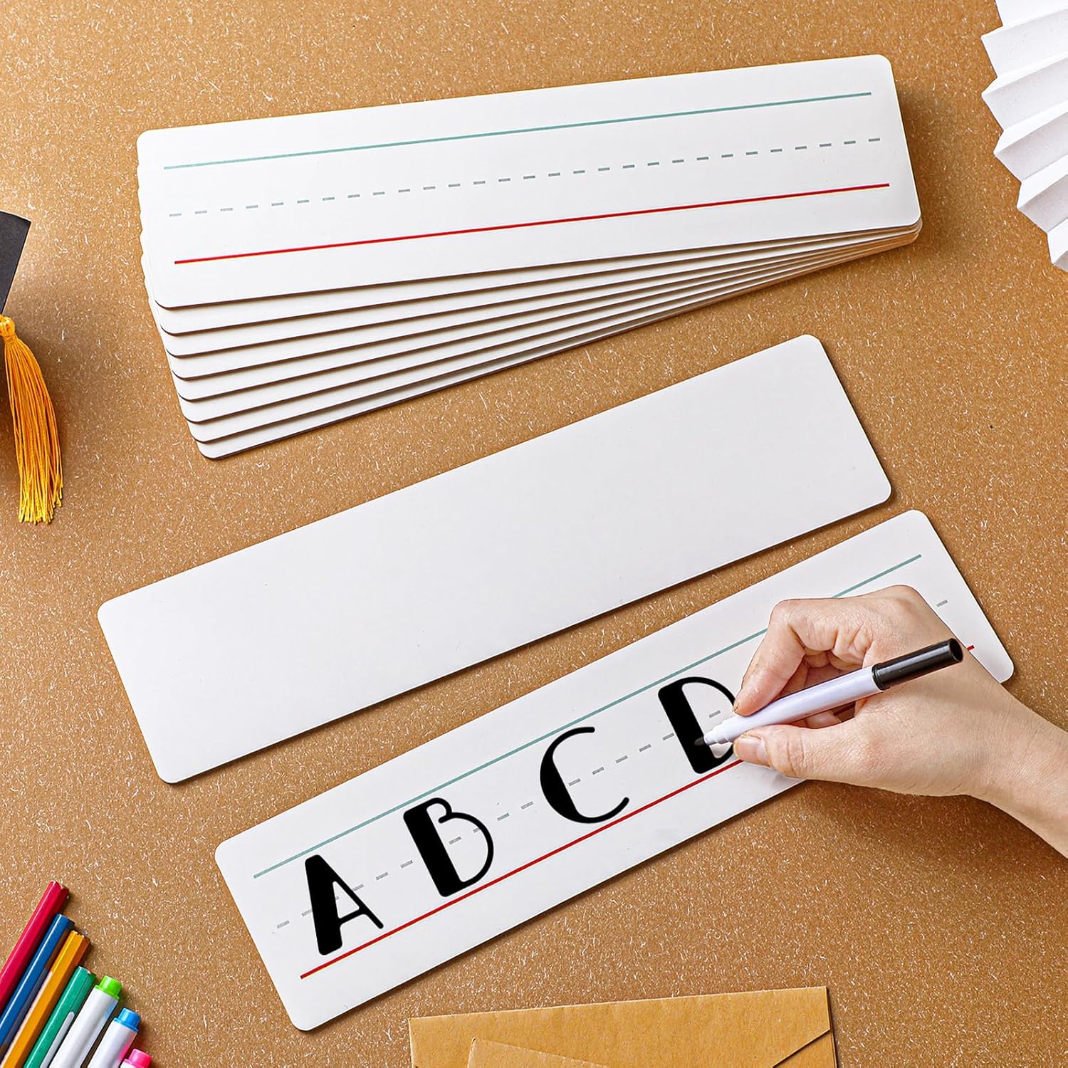 Resurhang 10 tiras de oraciones de borrado en seco de doble cara para ...