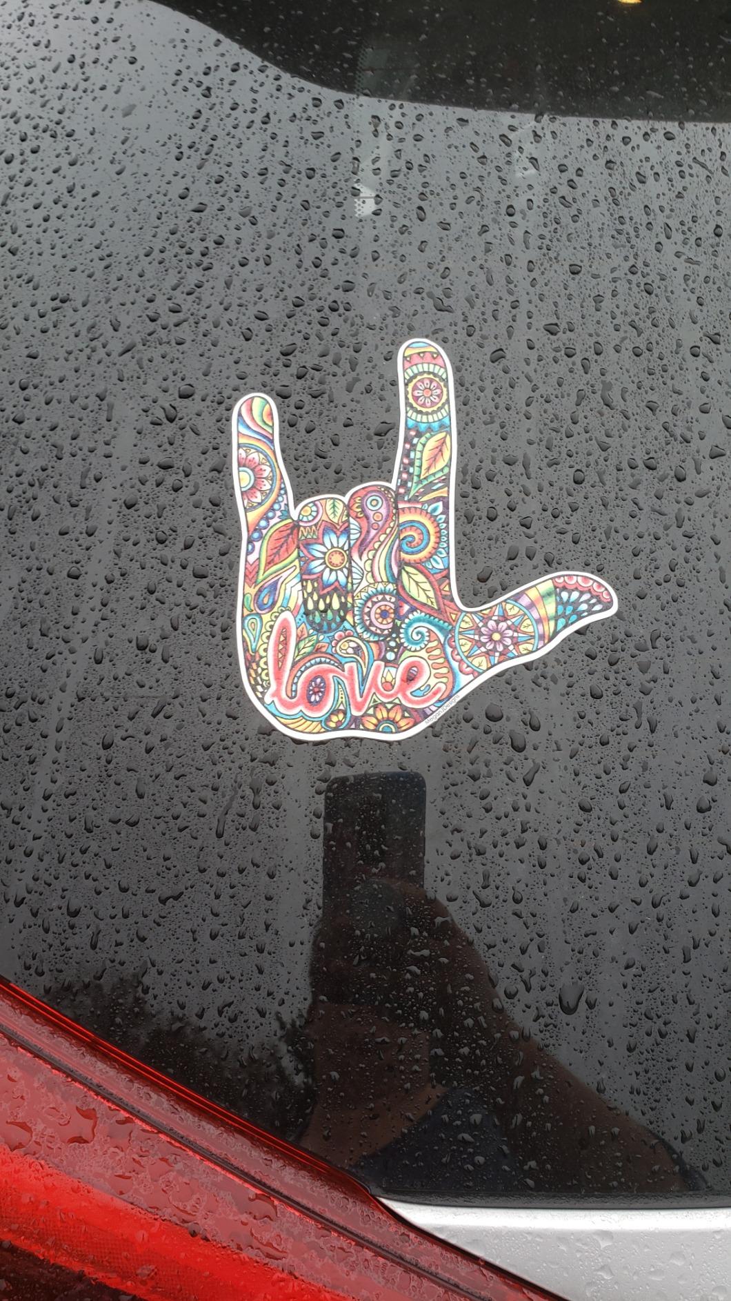 Amazon.com: Megan J Designs™ 的愛情標誌貼紙 彩色 I Love You 貼花 - 筆記型電腦貼紙 不倒翁 貼花 ...