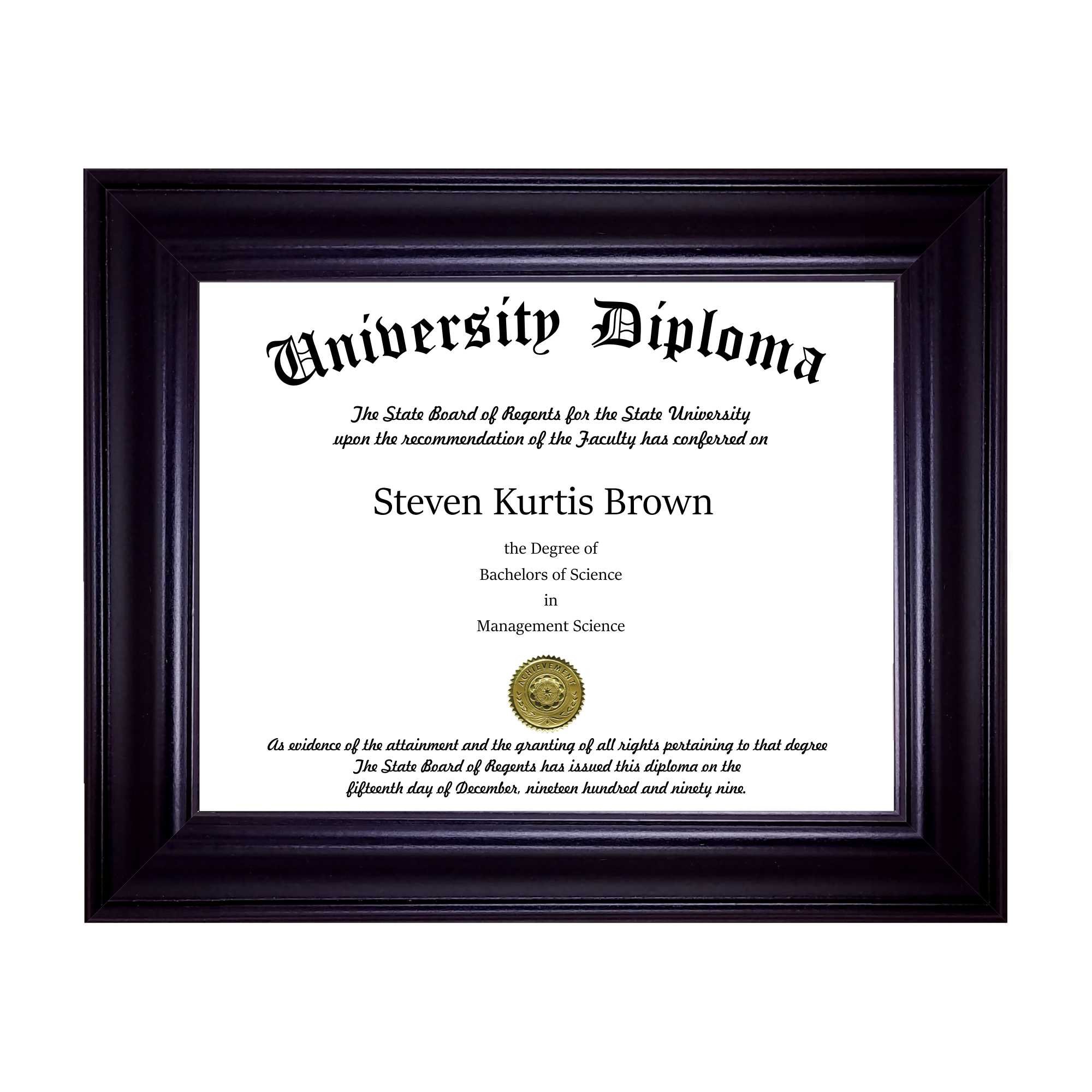 Amazon.com - Perfect Cases Single Diploma/Document Frame for 9" wide x ...
