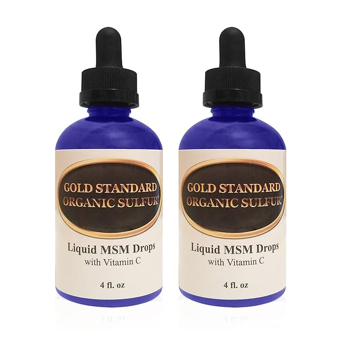 Buy Liquid MSM Drops with Vitamin C - 8 Ounces - Made with Gold ...