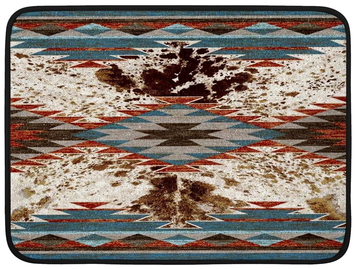 Amazon.com: Western Aztec Cow Print Dish Drying Mat for Kitchen ...