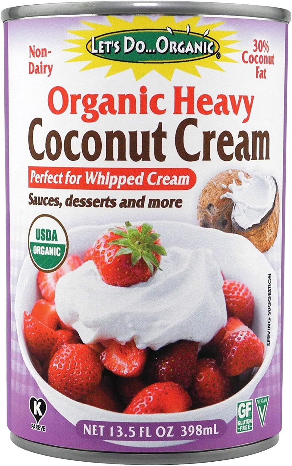 Let's Do … Organic Heavy Coconut Cream, 13.5 Oz Can, 13.5 Ounces ...