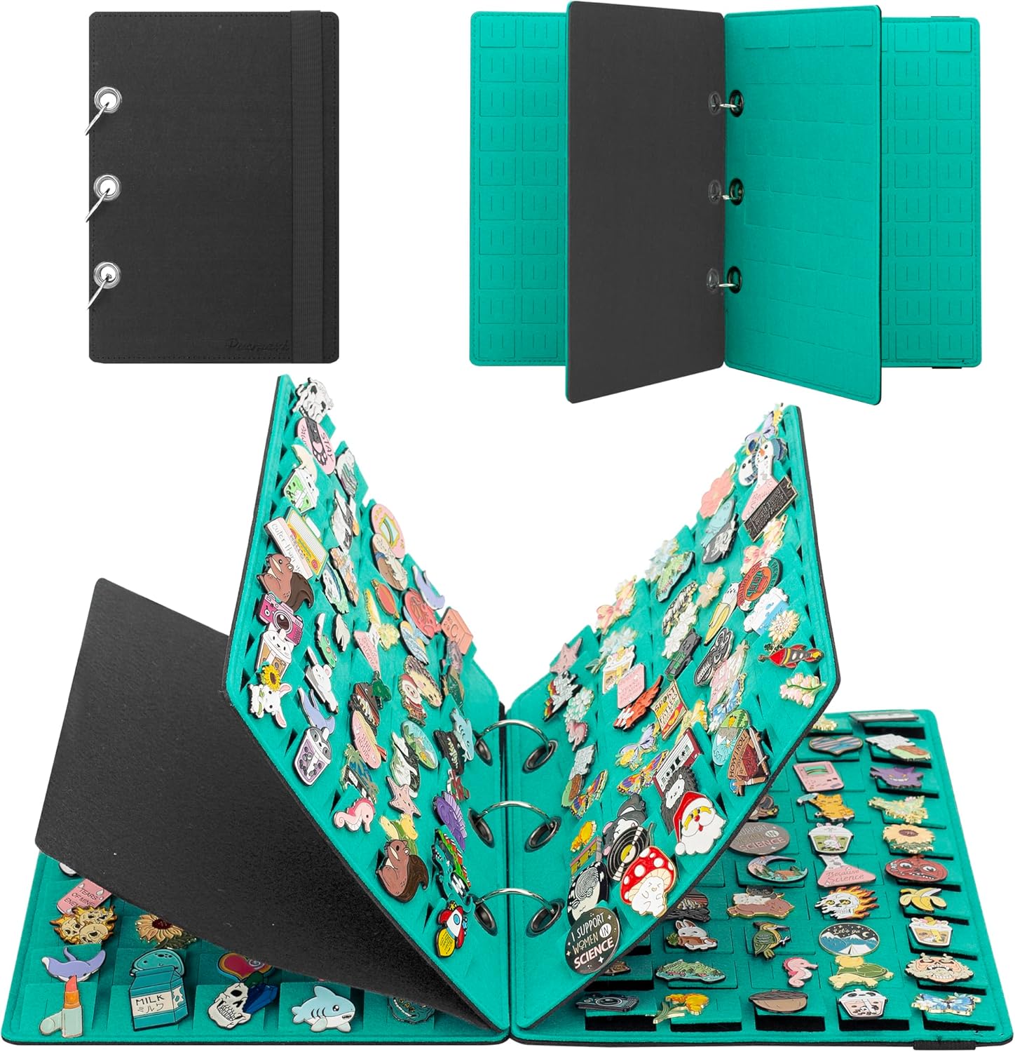 Amazon.com: PACMAXI Pin Display Book - Flip-Page Enamel Pin Collection ...