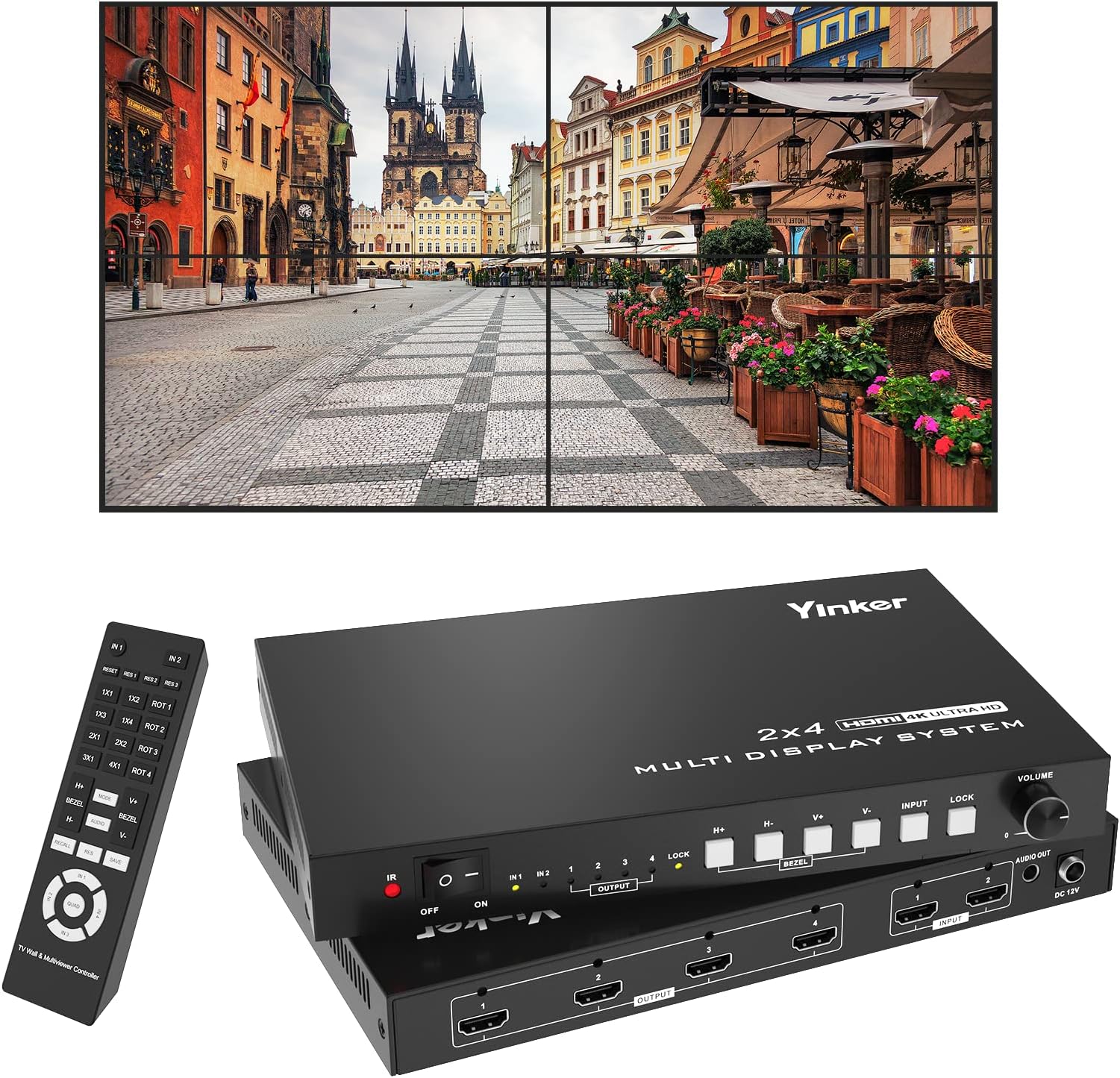 Amazon.com: Yinker 4K HDMI Video Wall Controller - 2x2, 4K@30Hz ...