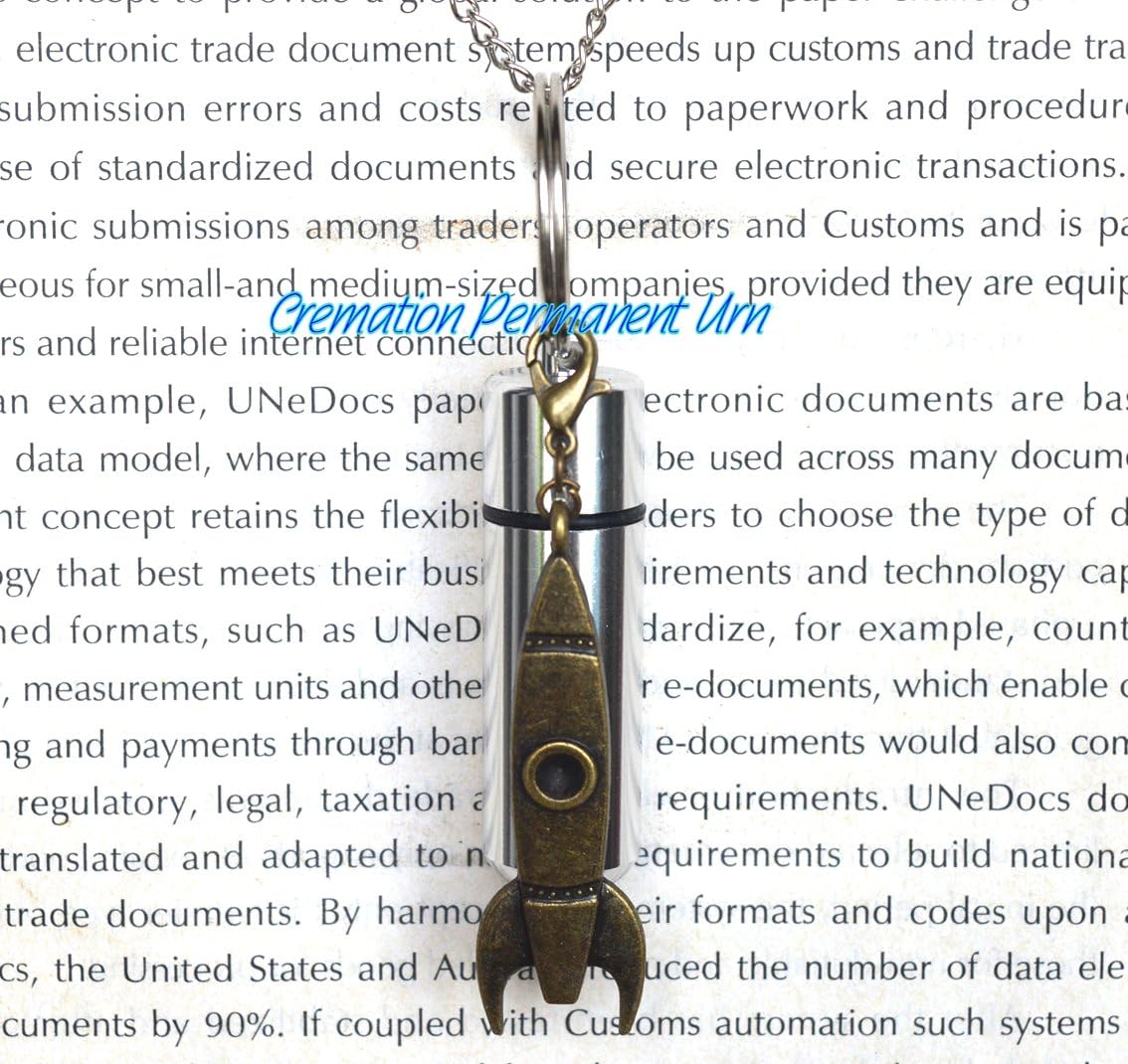 Amazon.com: Rocket Cremation Necklace/Urn Jewelry/Rocket Urn Necklace ...