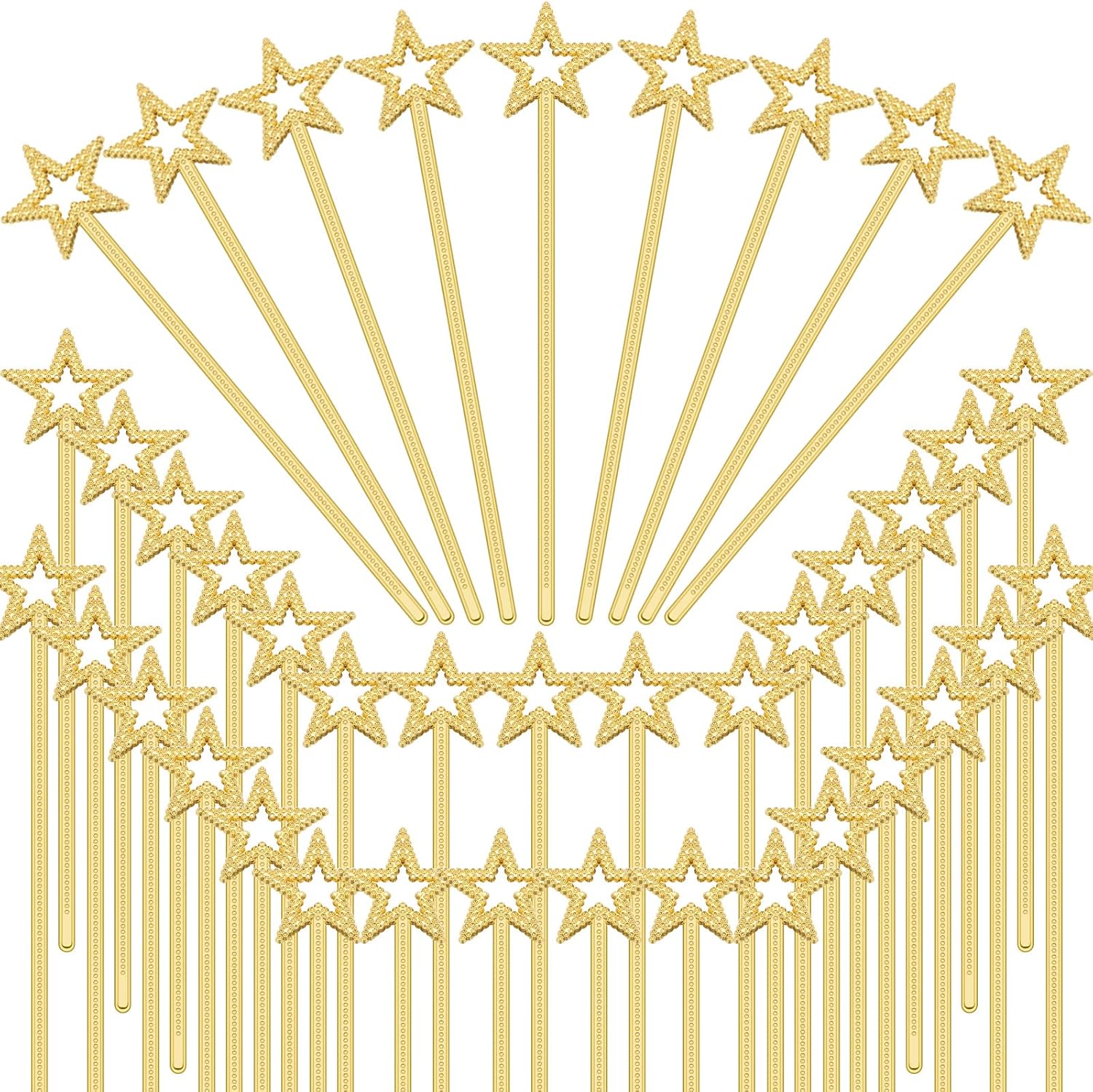 Amazon.com: 100 Pcs 13 Inch Star Wand Fairy Baton Stick Princess ...