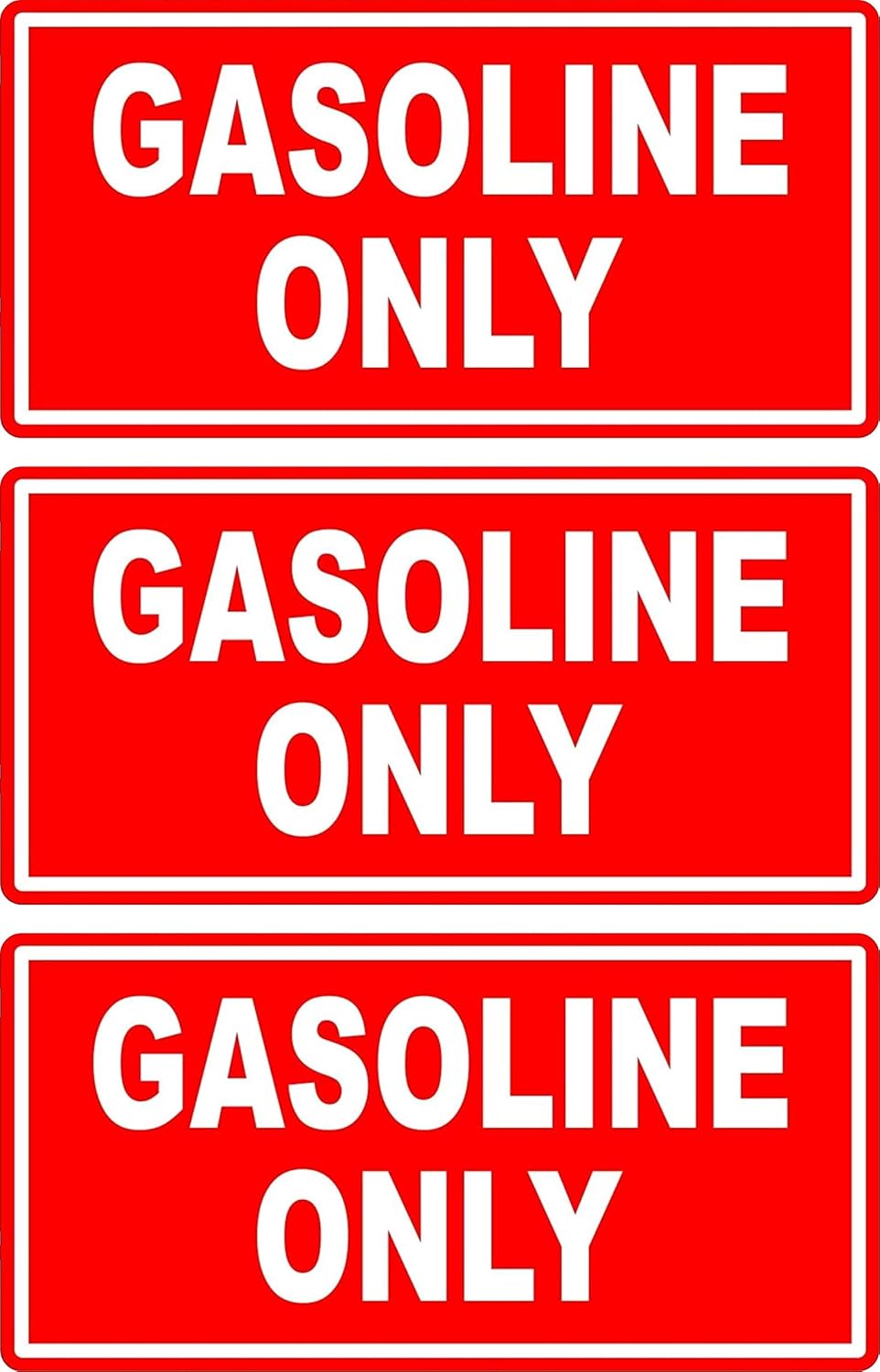 Amazon.com: 3 pcs Gas Only Sticker, Vinyl Decal, 5 in - Label Fuel Gas ...