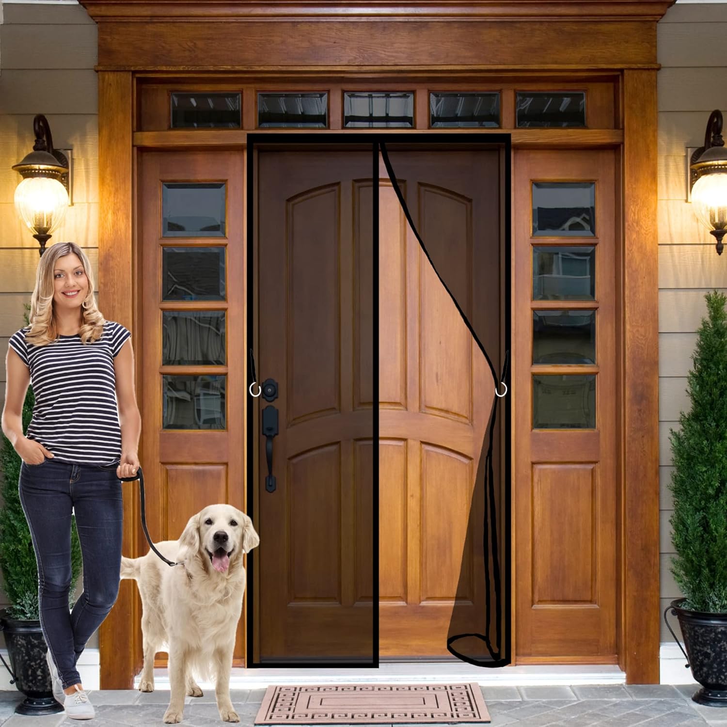 Magnetic Screen Door, 95 x 225 cm Heavy Duty Bugs Door Screen, Without ...