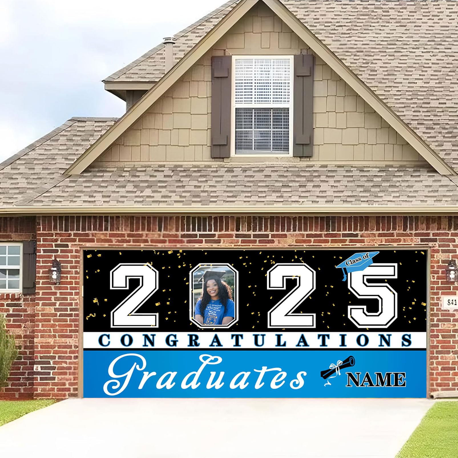 Snapklik.com : Dicodes Custom Graduation Garage Door Banner Decoration ...