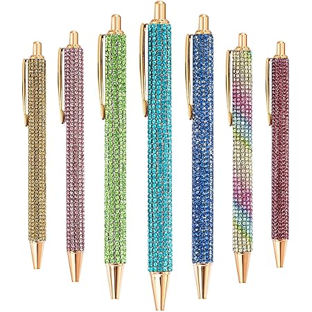 Amazon.com : 12Pcs Rhinestone Metal Ballpoint Pens Bling Pens Bulk ...
