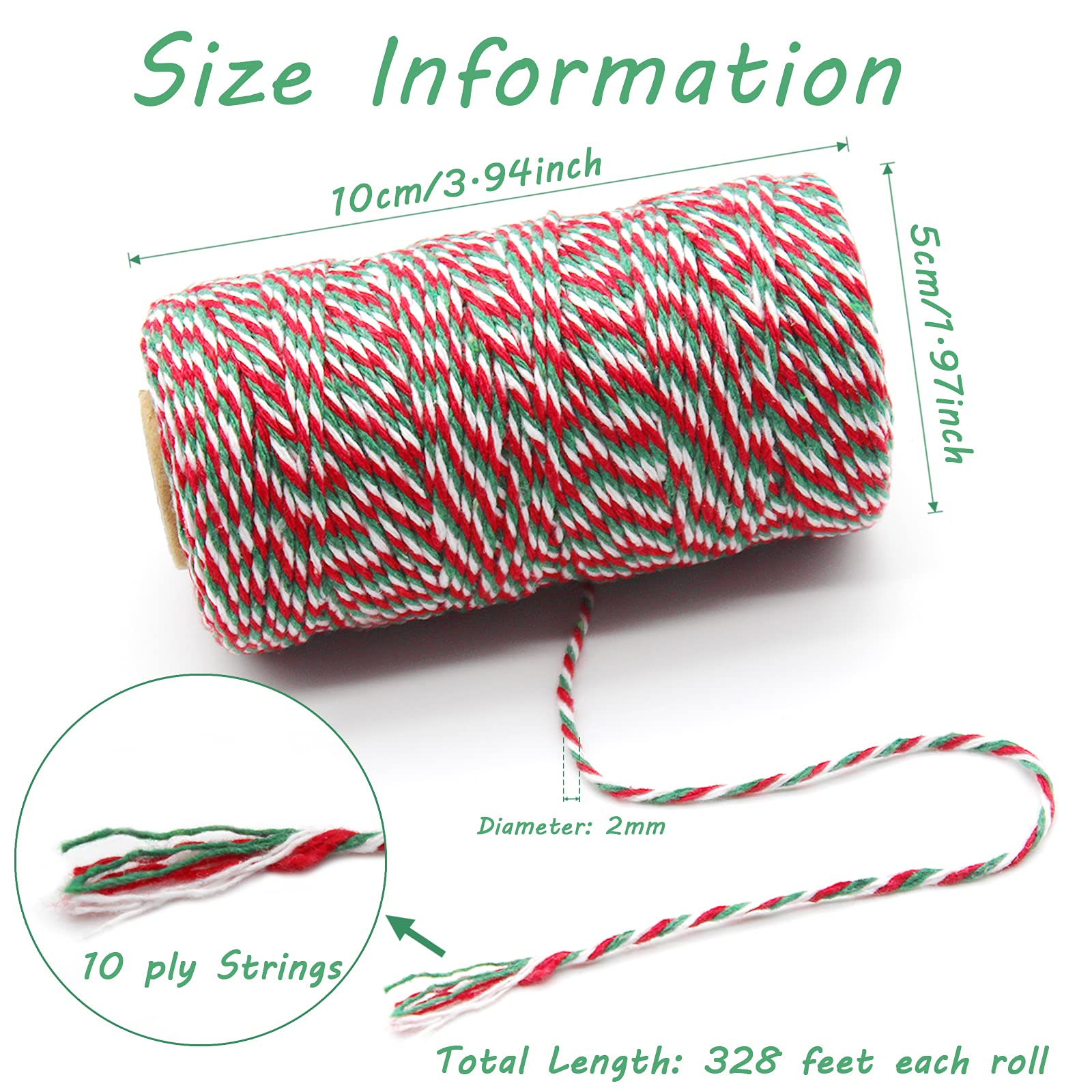 Snapklik.com : Benvo 656 Feet Cotton Cooking String 2mm Natural Jute ...