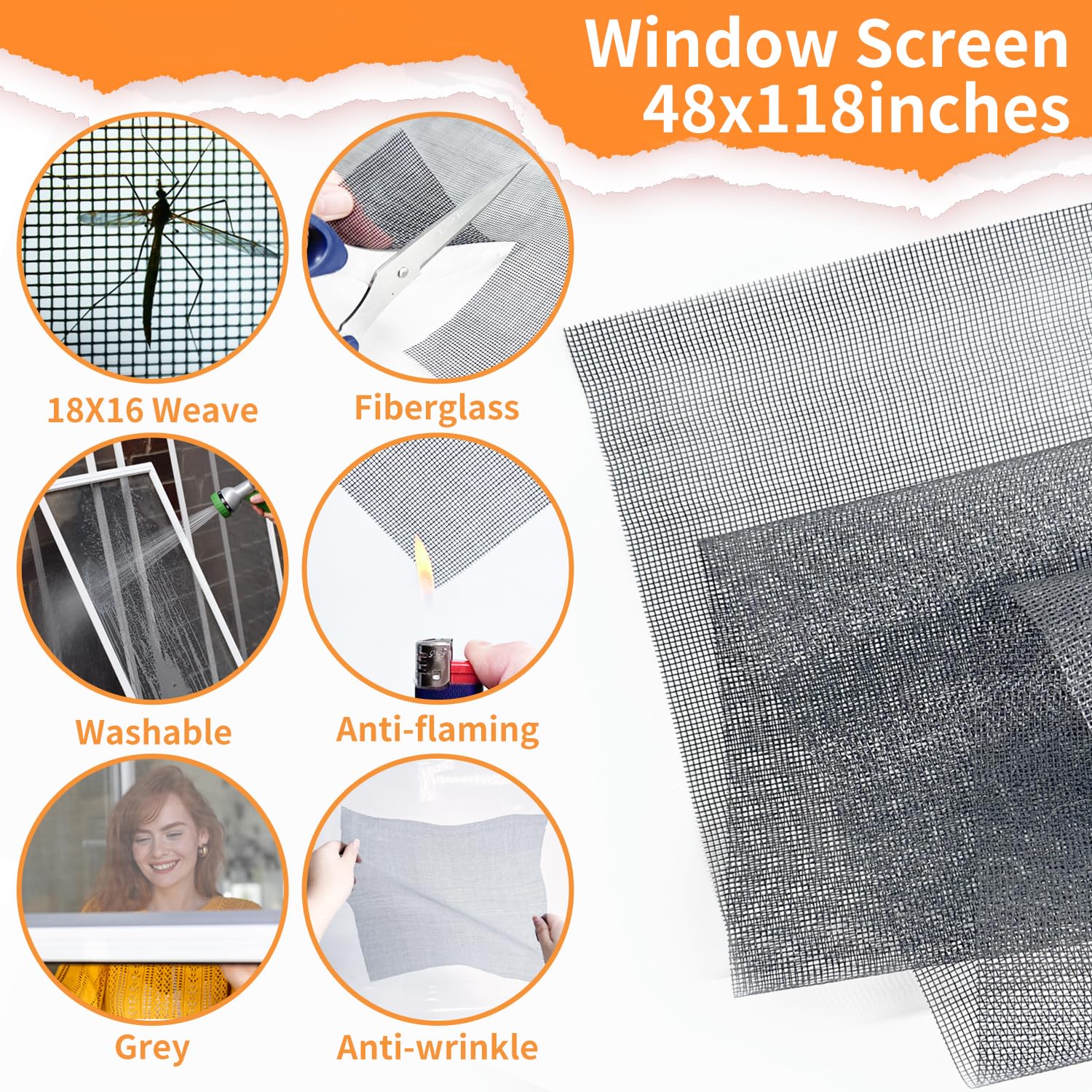 Snapklik.com : Window Screen Door Repair/Replacement Kit, Include Gray ...