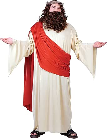 Amazon.com: Disfraz de Jesús para hombre FunWorld, Crema/Rojo : Ropa ...