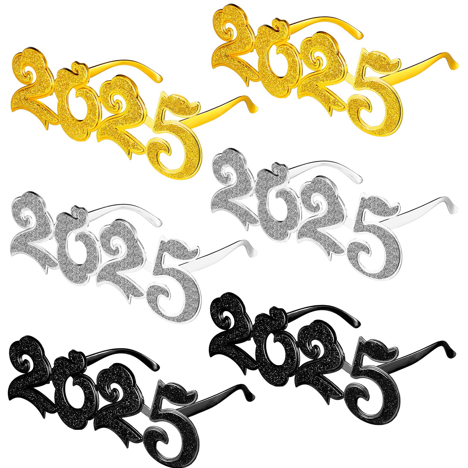 Amazon.com: Konohan 6 Pairs 2025 Eyeglasses 2025 Glitter Number ...