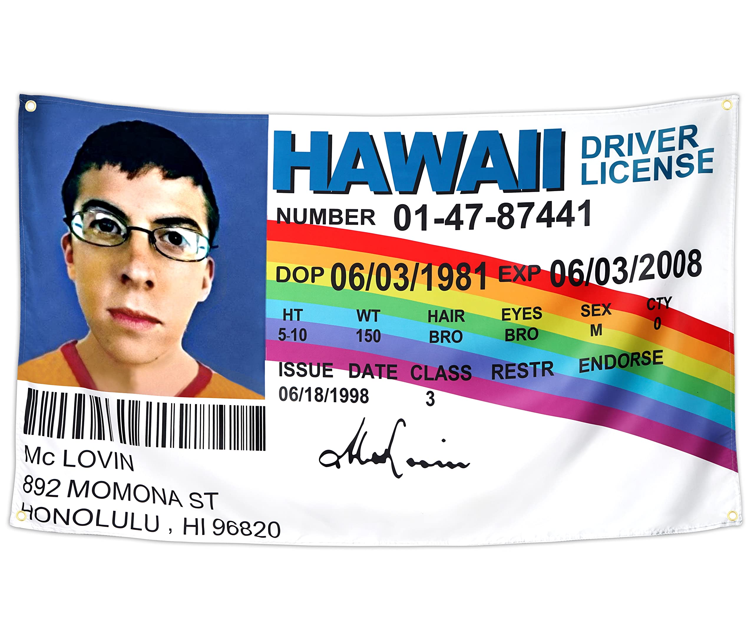 X Nvioa Mclovin Id Flag Fake Driver License Banner 3 | Desertcart South ...