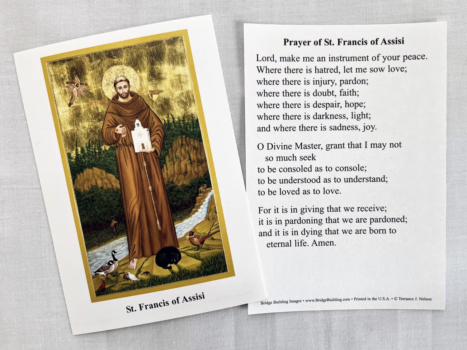 A Prayer Of Francis Of Assisi Cards Prayer Of Saint Francis Funeral