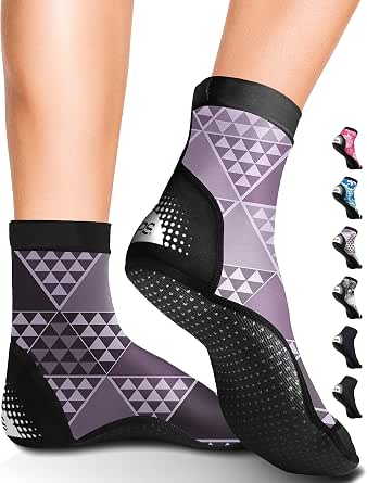 Amazon.com : BPS 'Second Skin' Aqua Socks with Grip - Quick-Dry and ...