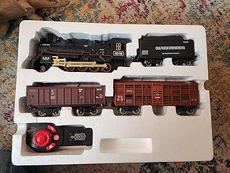 Amazon.com: Train Set with Remote Control,Electric Train Track Around ...