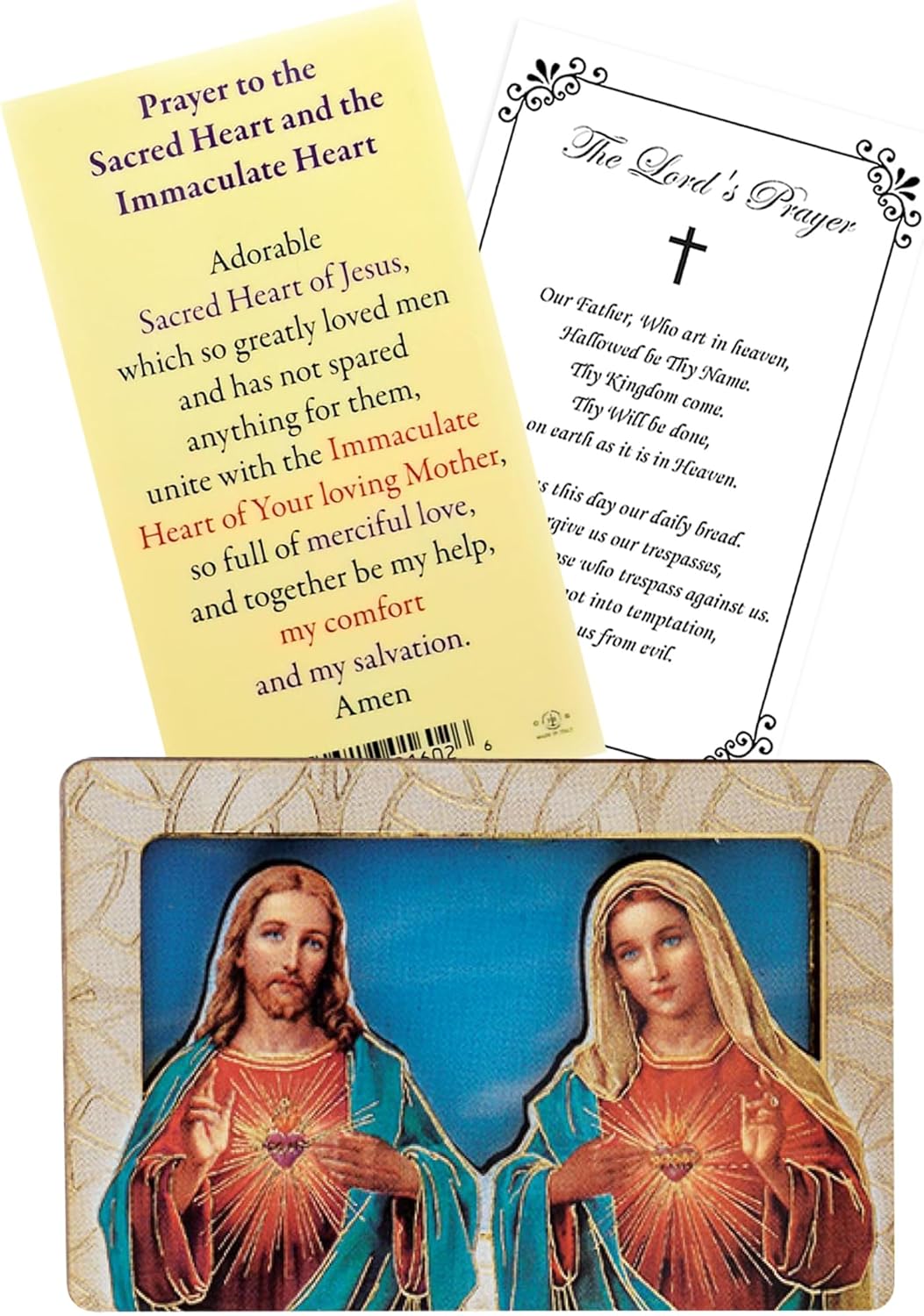 Amazon.com: Mini Sacred Heart of Jesus, Immaculate Heart of Mary ...