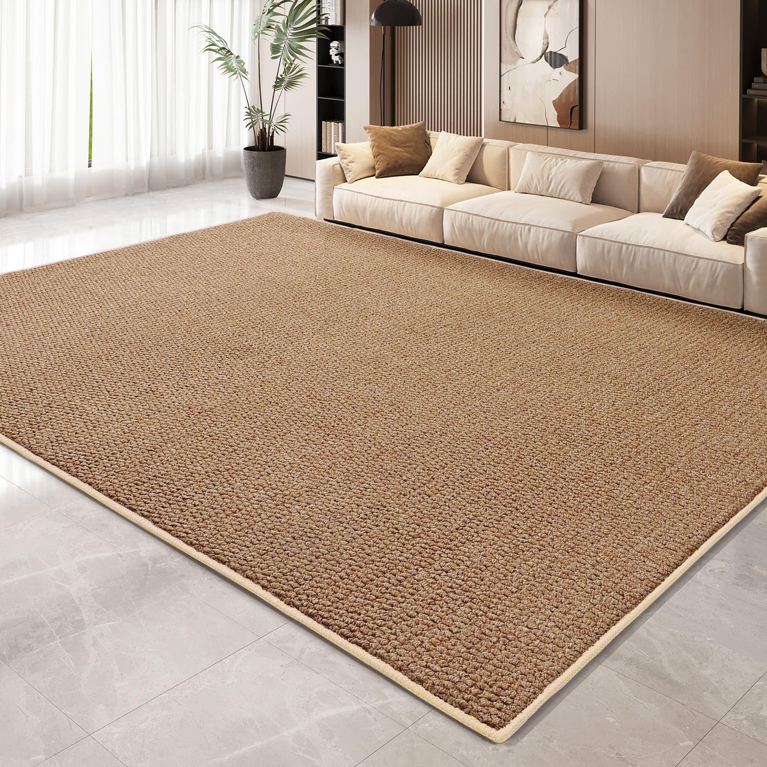Amazon.com: Yancorp 5'x7' Big Area Rug for Living Room Natural Berber ...