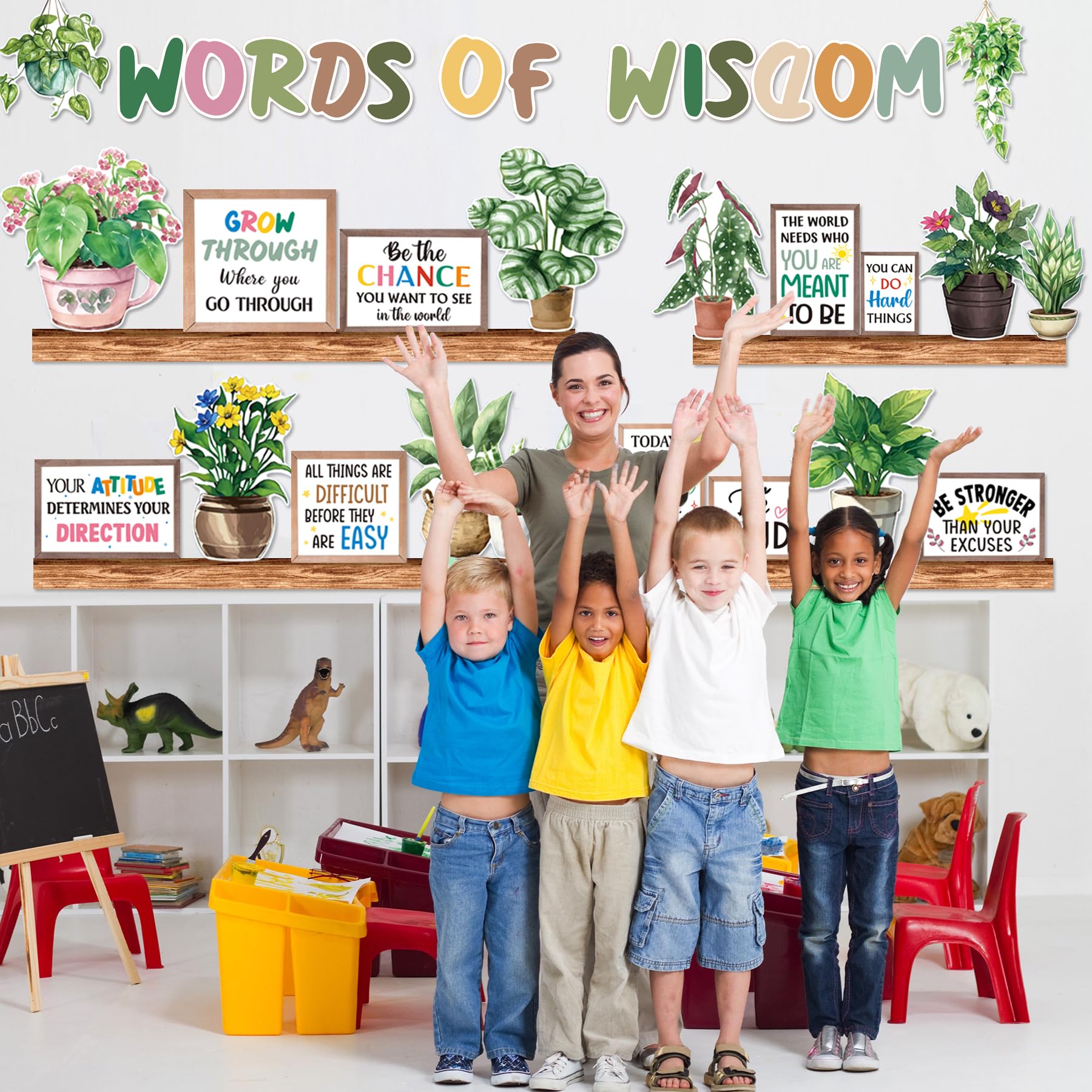 Snapklik.com : Bulletin Board Set - Plants Inspirational Classroom ...