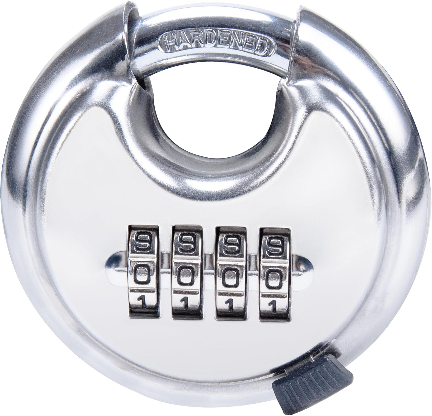 Combination Lock Steel Disc Lock, 3/8 Inch Shackle 70mm Padlock 4 Digit ...