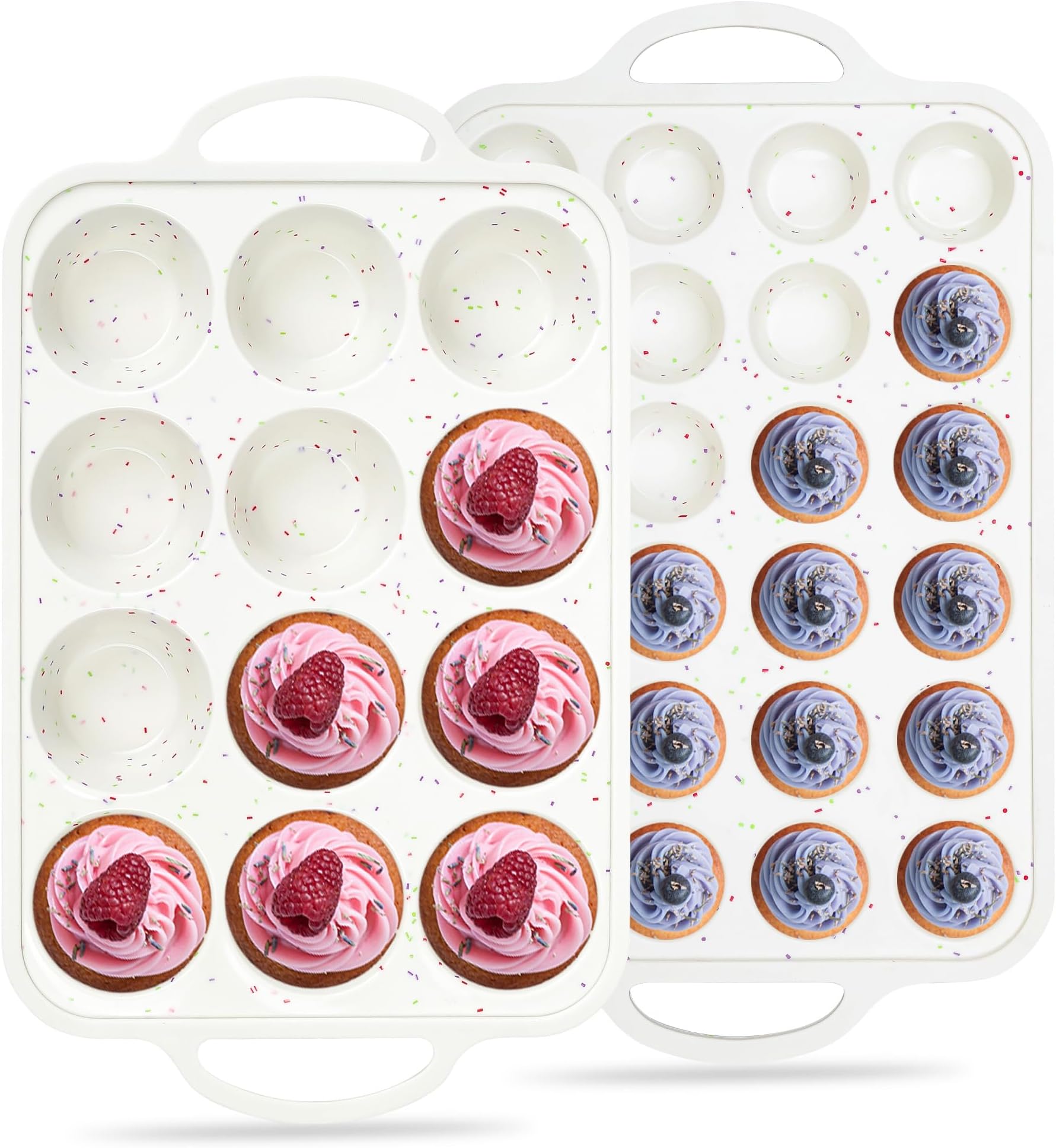 Amazon.com: KPKitchen Silicone Mini Muffin Pan - 24 Cup Nonstick ...