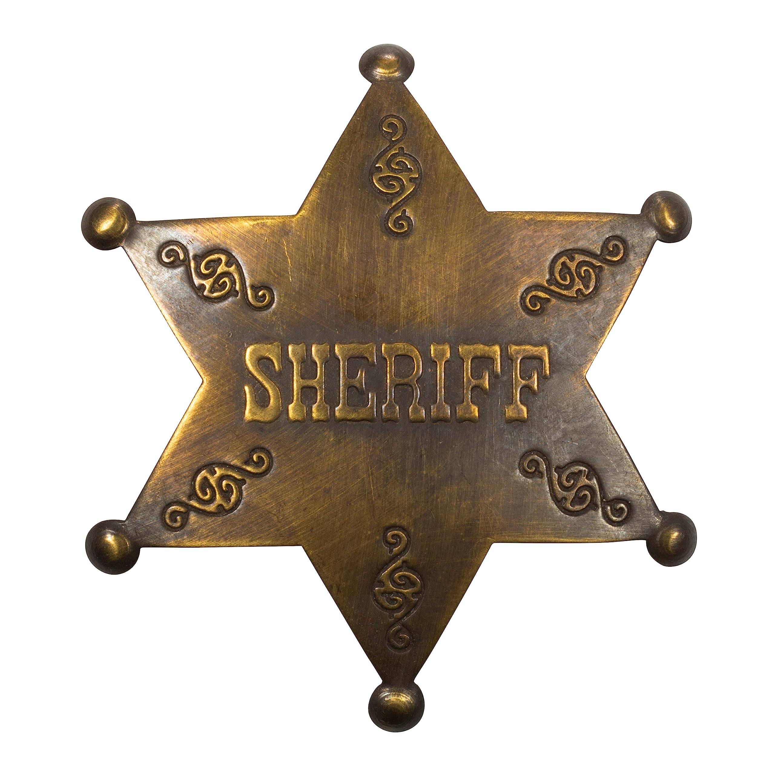 Amazon.com: Costume Badge Brass Sheriff Old West Prop : Clothing, Shoes ...