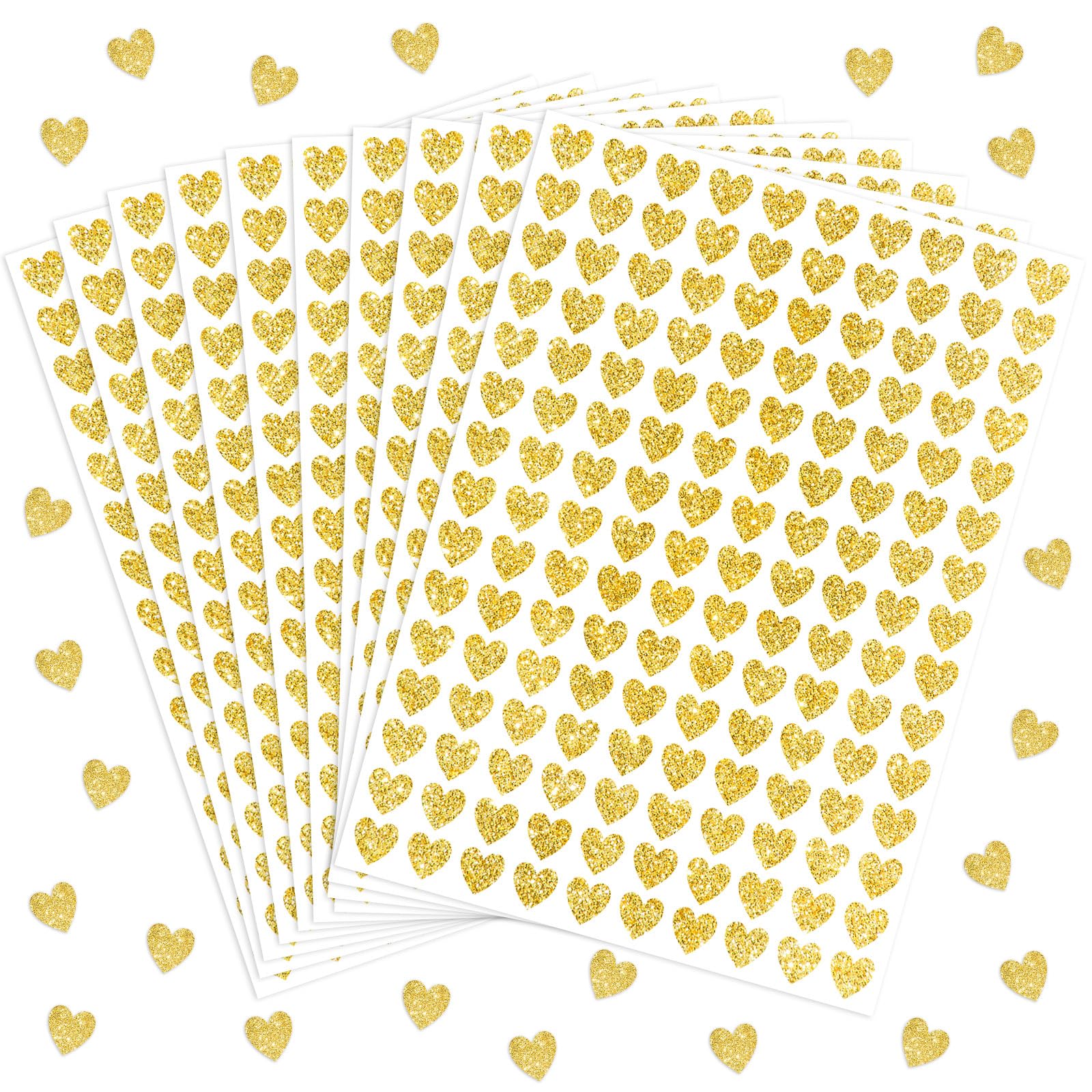 Amazon.com : JarThenaAMCS 3000Pcs Valentine's Day Mini Heart Stickers ...