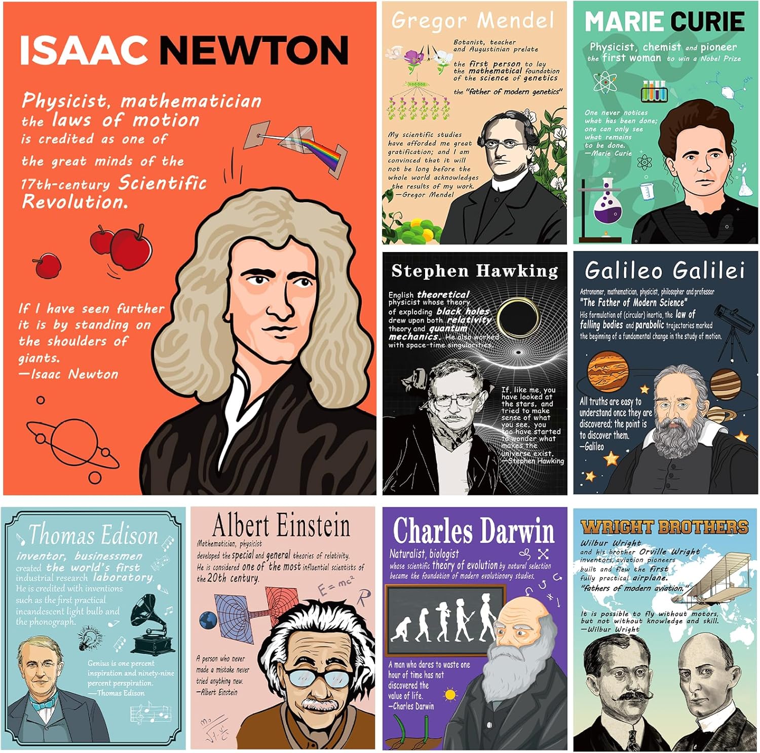 Generic Scientist Quote Posters 10 Pack Science Nepal | Ubuy