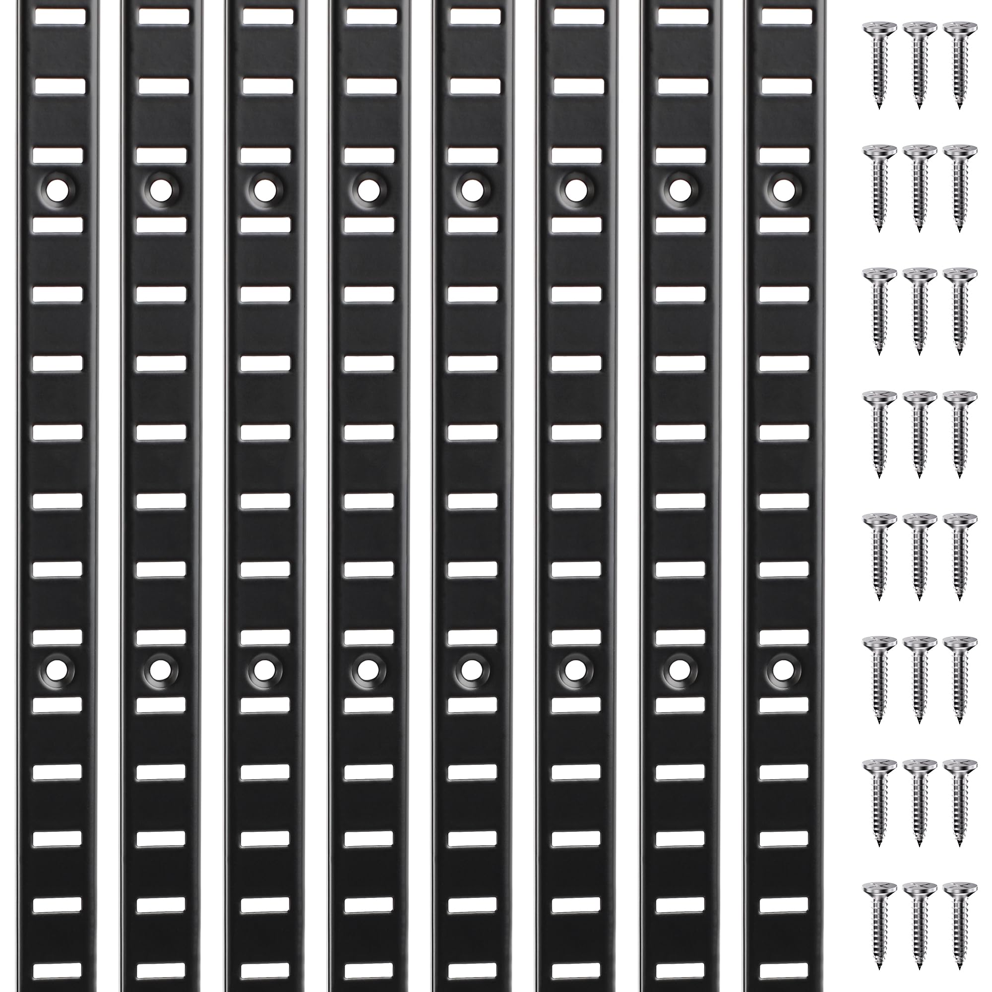 Amazon.com: Aothotop 8 Pcs 36 Inch Black Shelf Track Adjustable Shelf ...