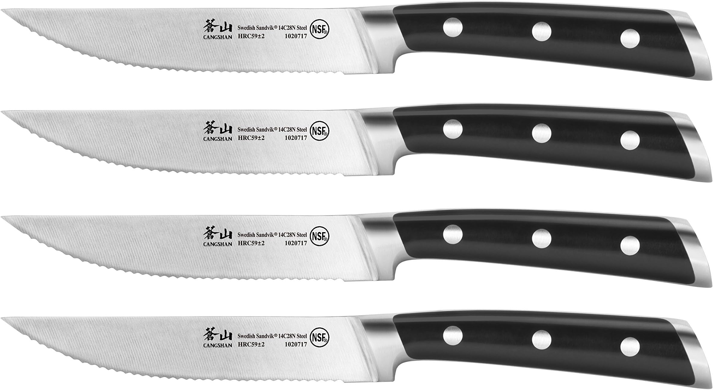 Amazon.com: 6-pack Forged Steak knife set, Serrated Blades, Steak ...