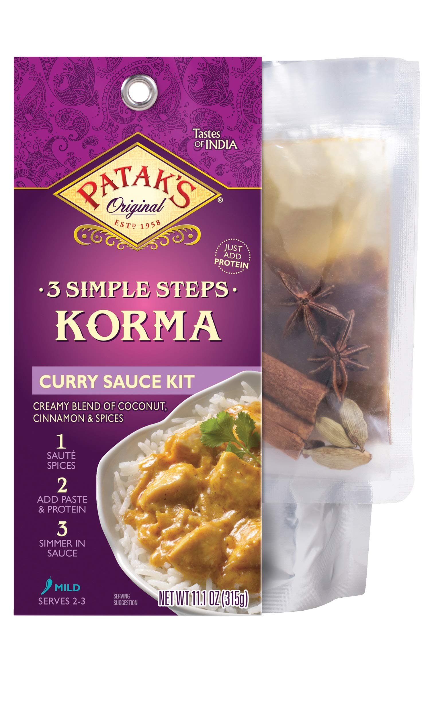 Snapklik.com : Pataks Korma Curry Sauce Kits 3-Step