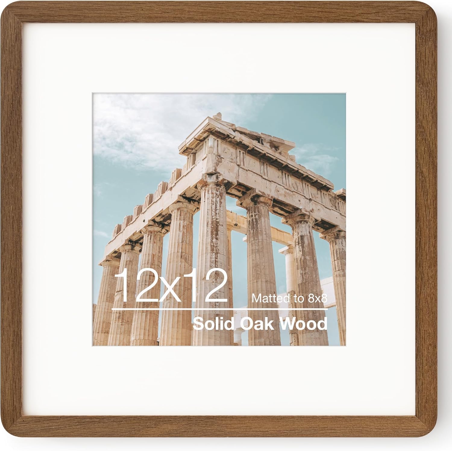 Amazon.com - FLYJOE 12 x 12 Picture Frame | Solid Oak Wood Square ...