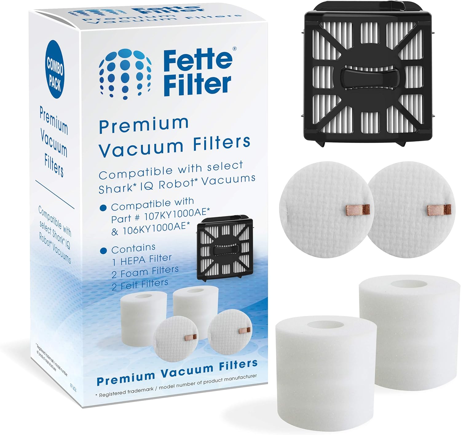Amazon.com - Fette Filter - 2 of Sets Base Pre-Motor Filter and 1 Hepa ...