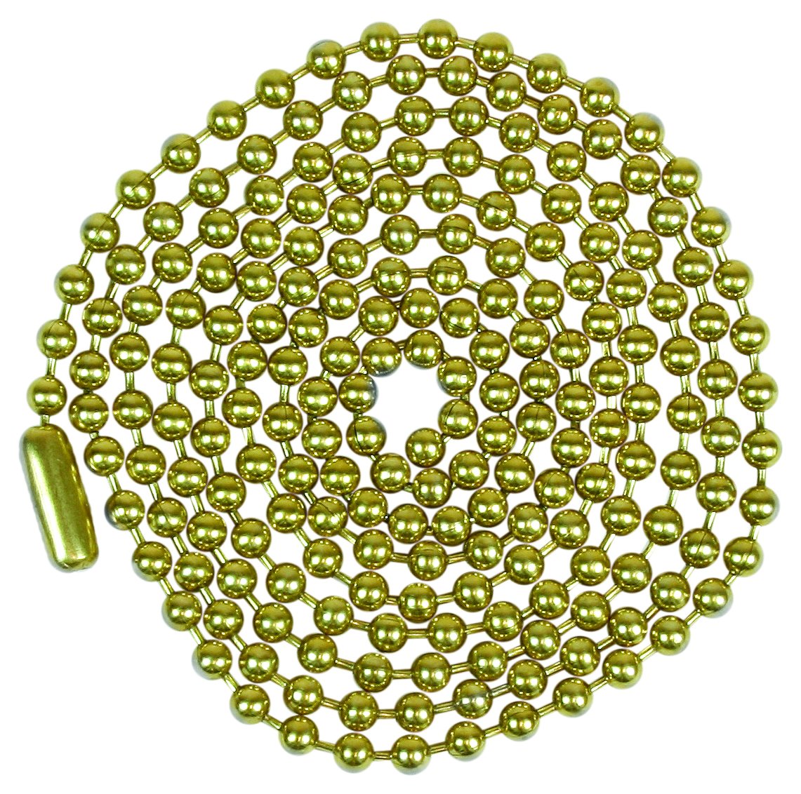 Jandorf Beaded Chain #6, 3' with Connector – BPS Polished Silver ...