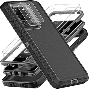 Amazon.com: YKHJKLEC for Samsung Galaxy S20 Ultra Case, Military Grade Shockproof/Drop Proof ...