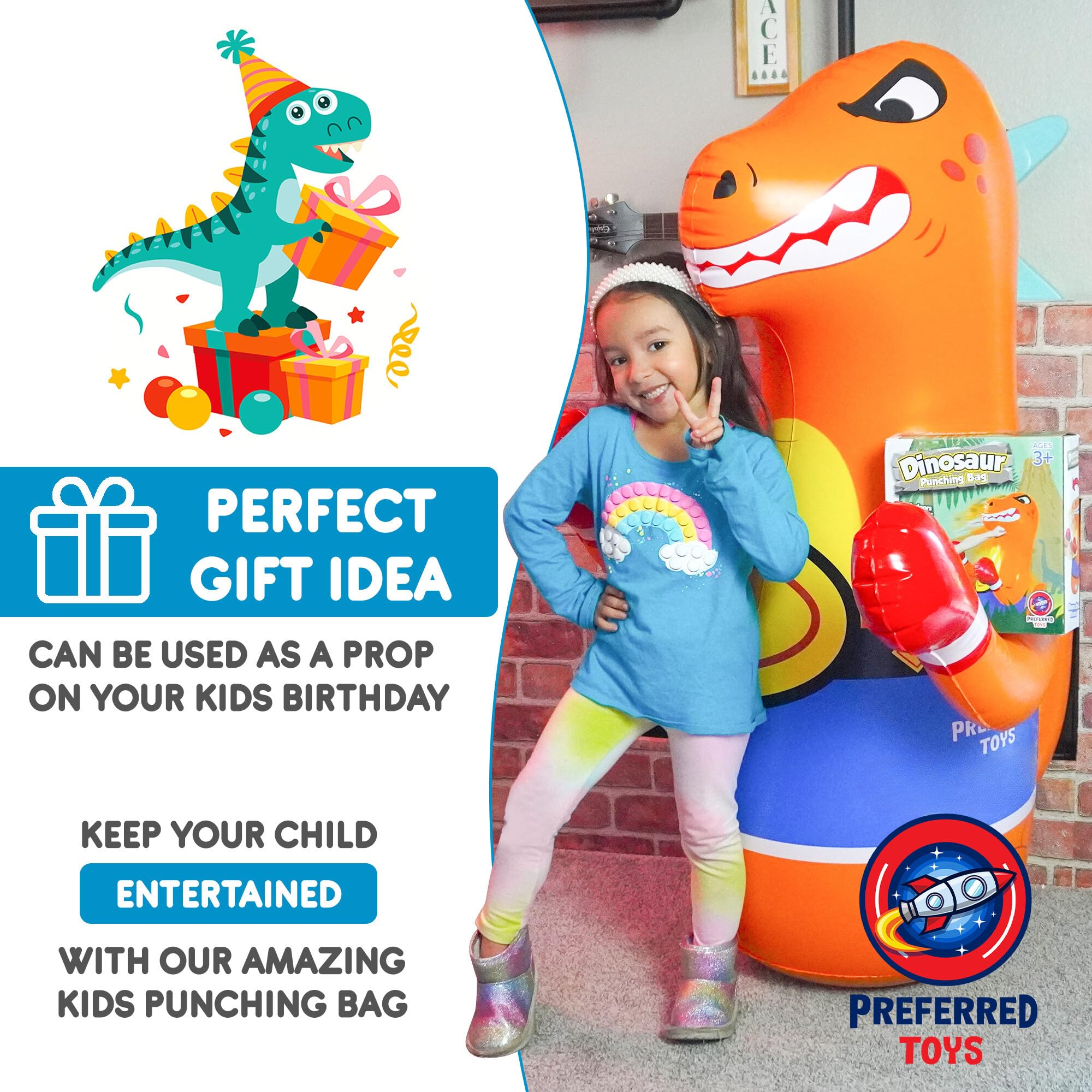 Snapklik.com : PREFERRED TOYS - Inflatable Punching Bag For Kids - Bop ...