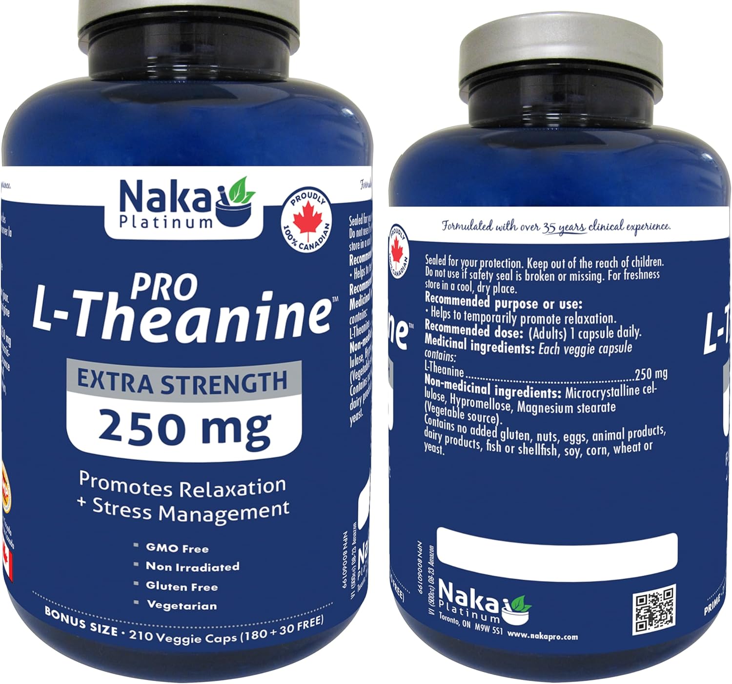 Naka Platinum L-Theanine, 250mg, Promotes Relaxation (210 vcaps ...
