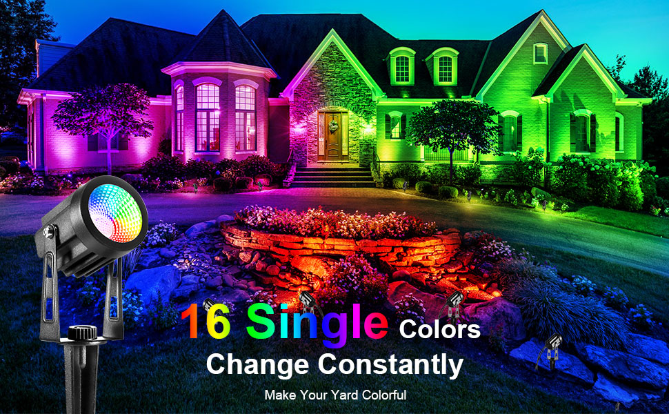 Coloured Garden Spotlights