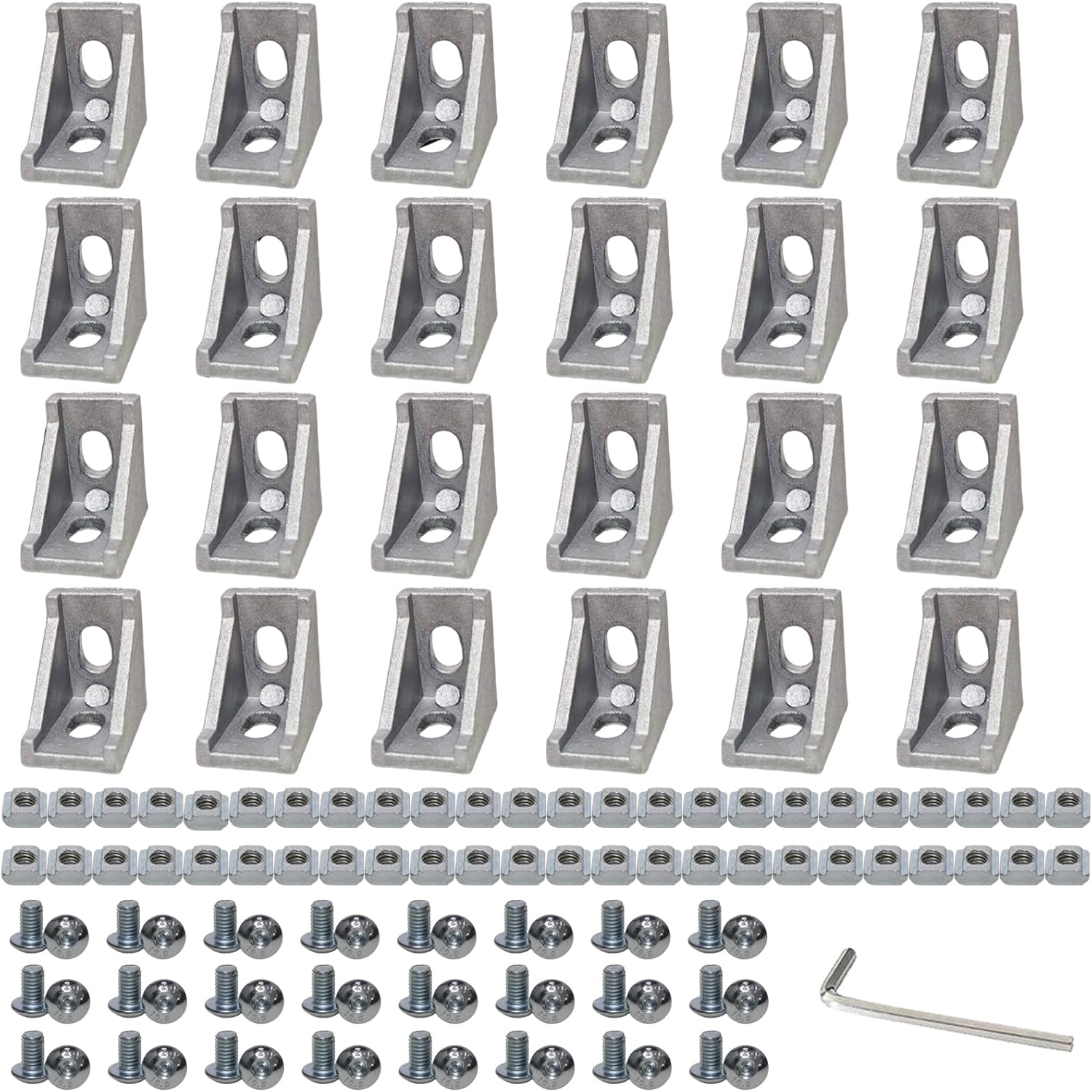 Amazon.com: 24pcs 2020 Corner Bracket, 2020 Aluminum Extrusion Profile ...