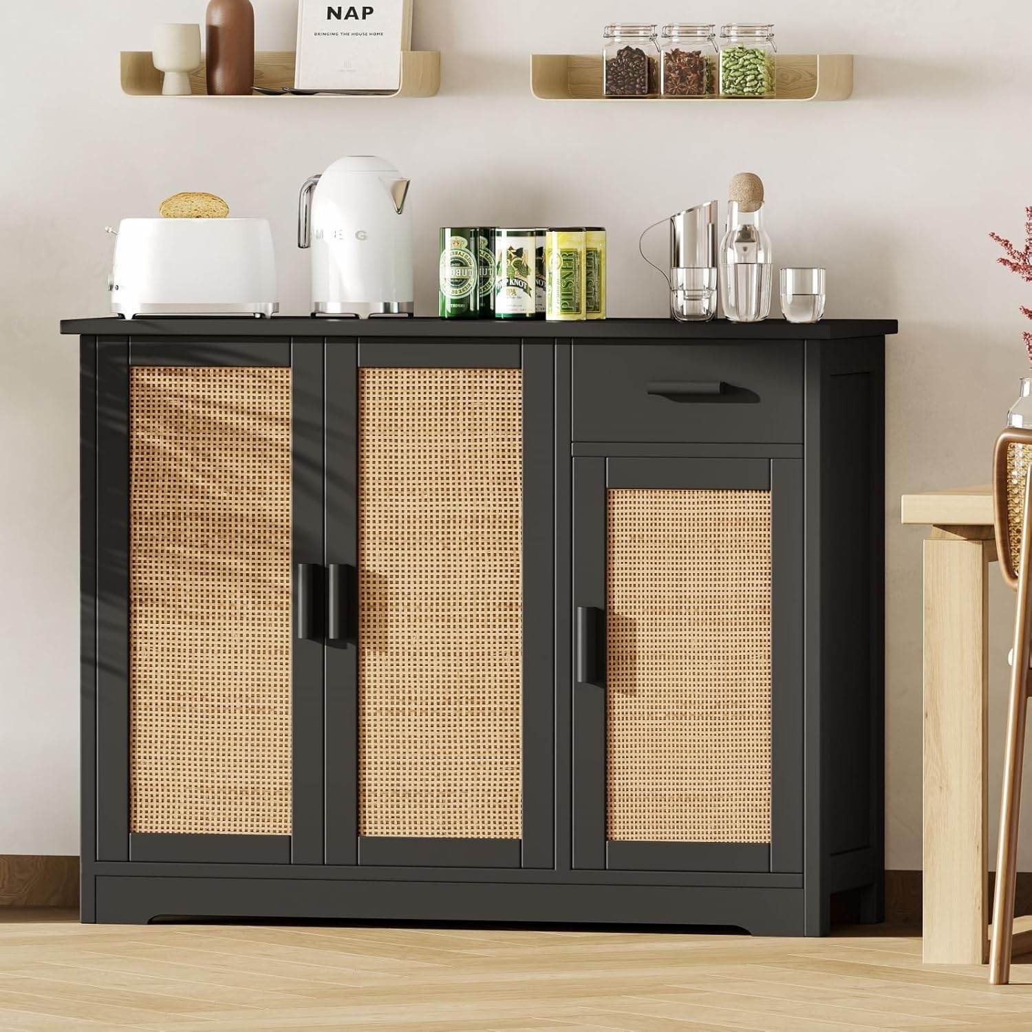 Snapklik.com : Irontar Kitchen Storage Cabinet, Sideboard Buffet Cabinet
