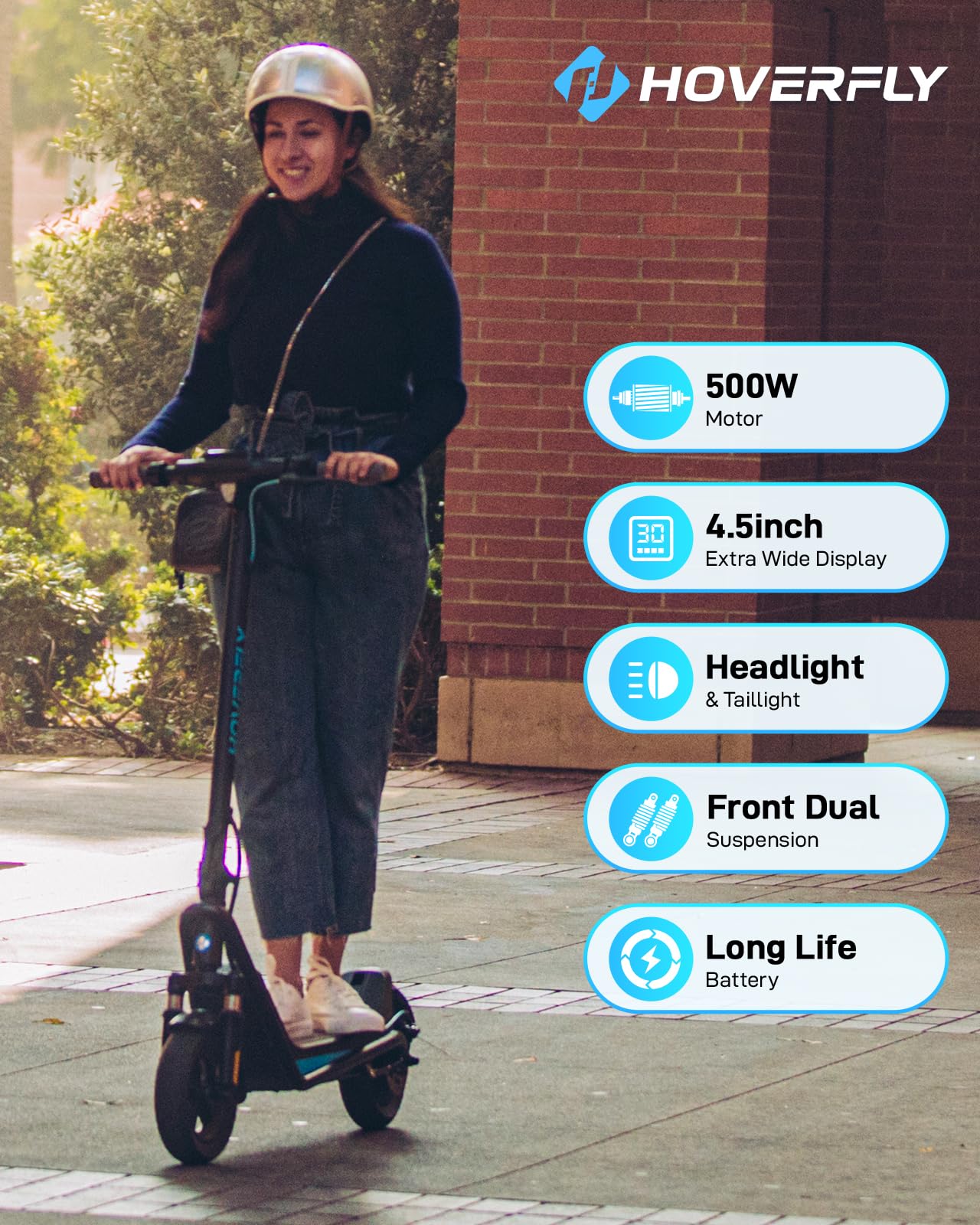 Snapklik.com : HOVERFLY X3 Electric Scooter For Adults, 10" Solid Tire ...