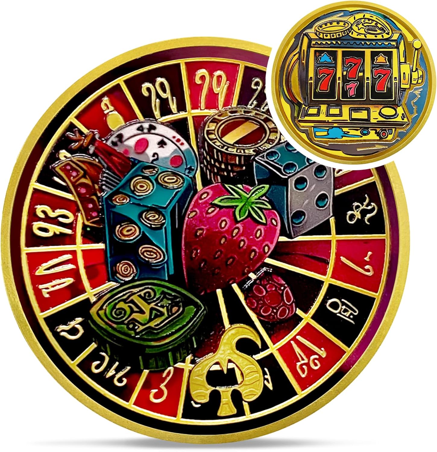 Amazon.com: Unique Roulette Poker Card Guard Coin - 777 Slots Lucky ...