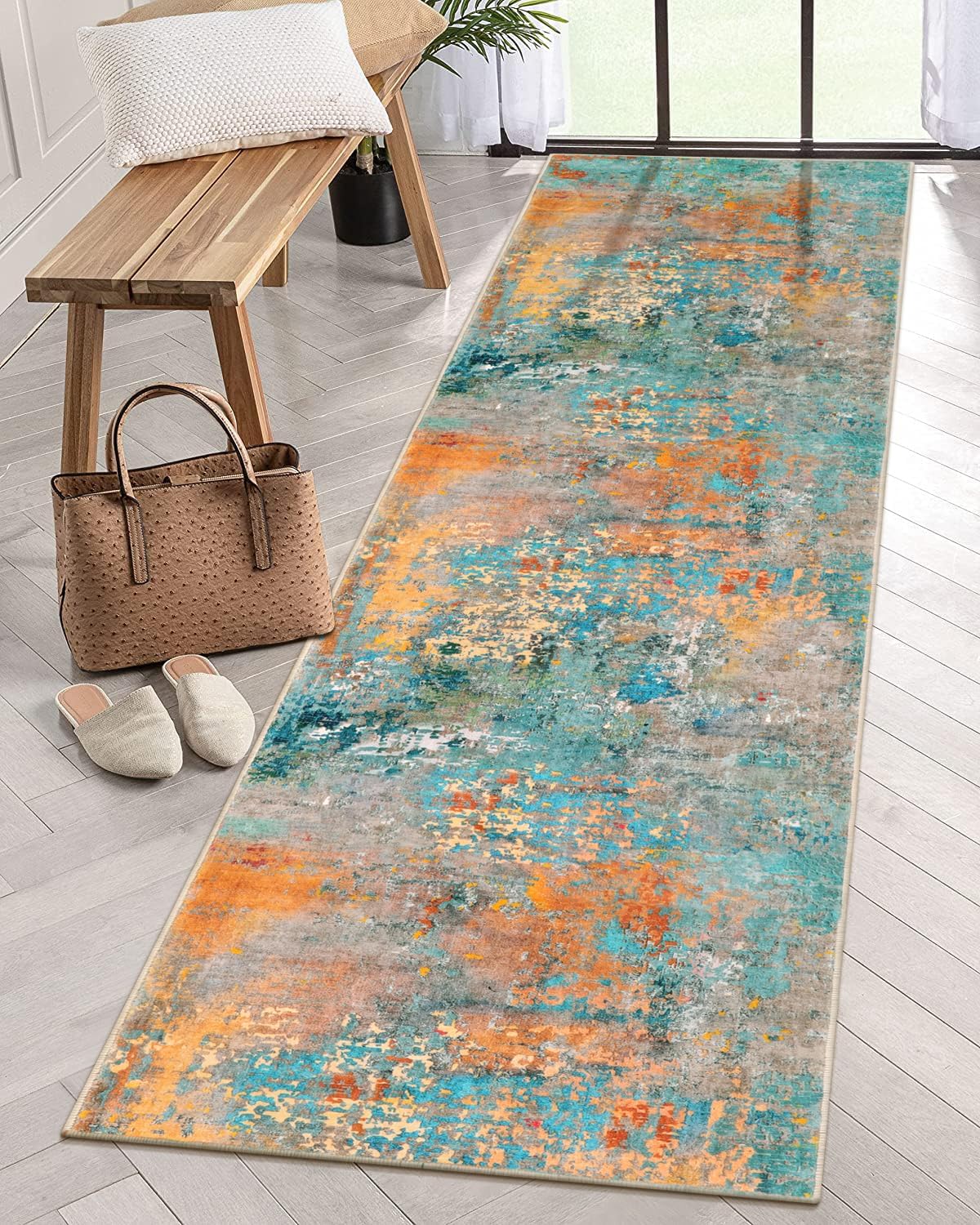 Amazon.com: Lahome Modern Abstract Runner Rug - 2x8 Colorful Hallway ...
