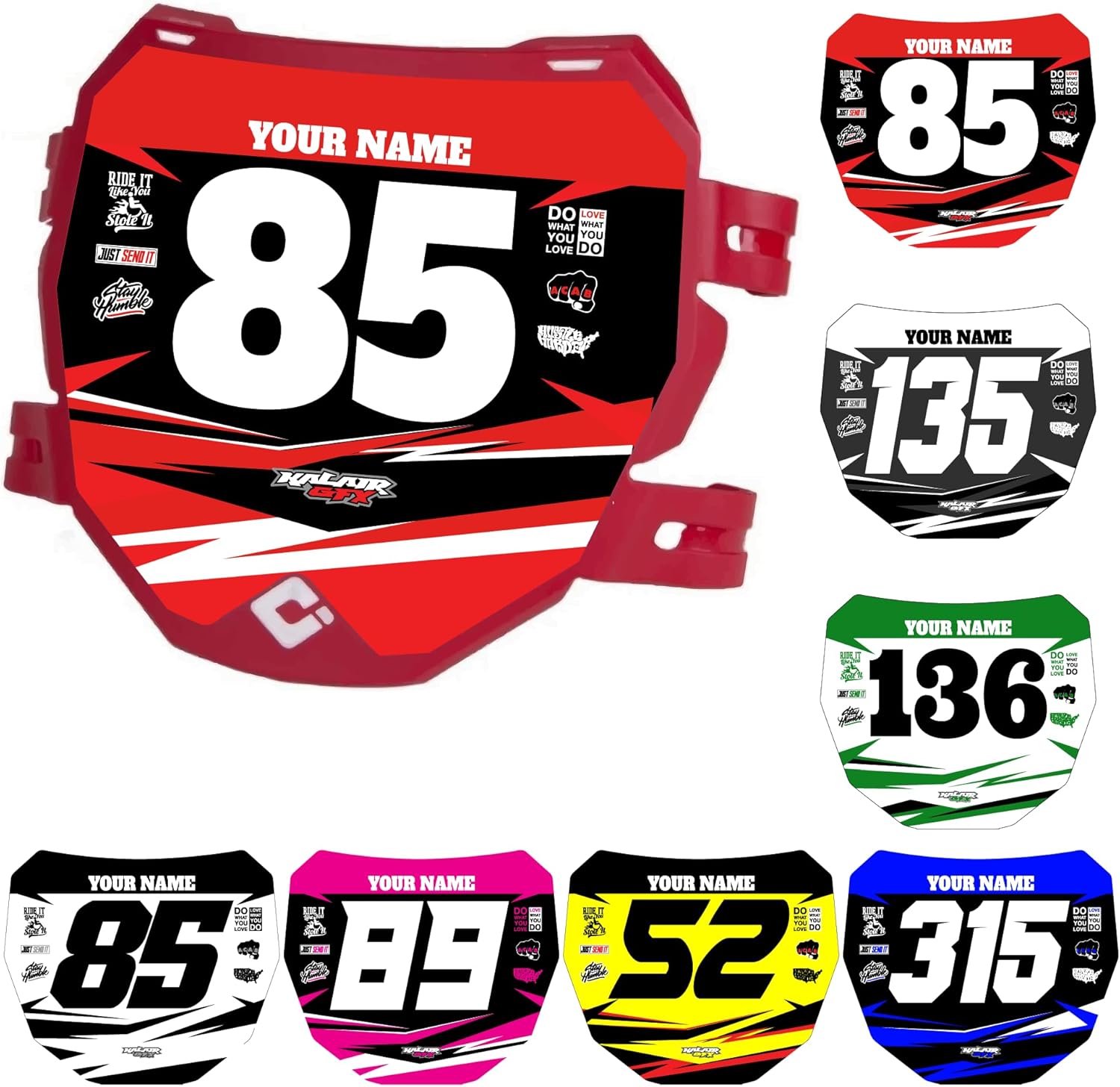 Amazon.com: Kalair GFX Custom BMX Box Two Number Plate Decal Country ...