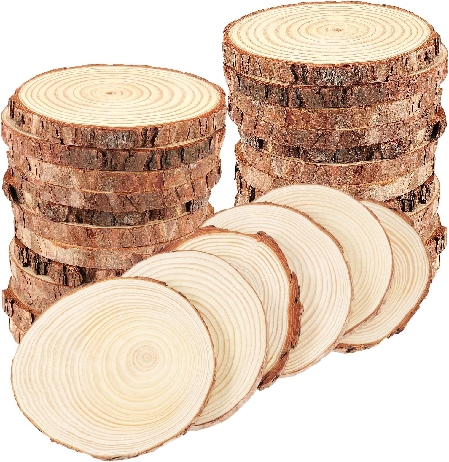 Amazon.com: DSYIL 6 Pack Unfinished Wood Slices Large, 6.3-7 Inch Round ...