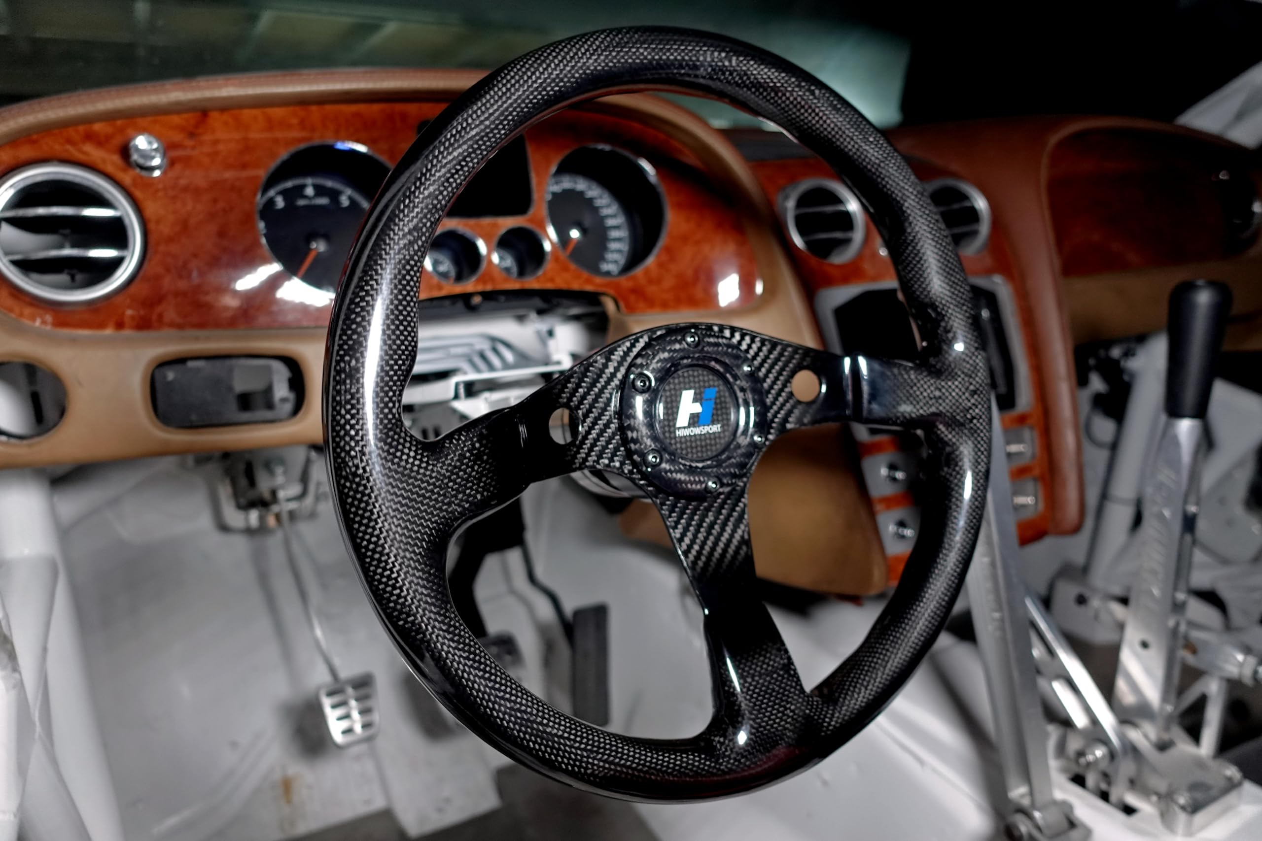 Snapklik.com : Universal 14in Carbon Fiber Racing Steering Wheel JDM ...